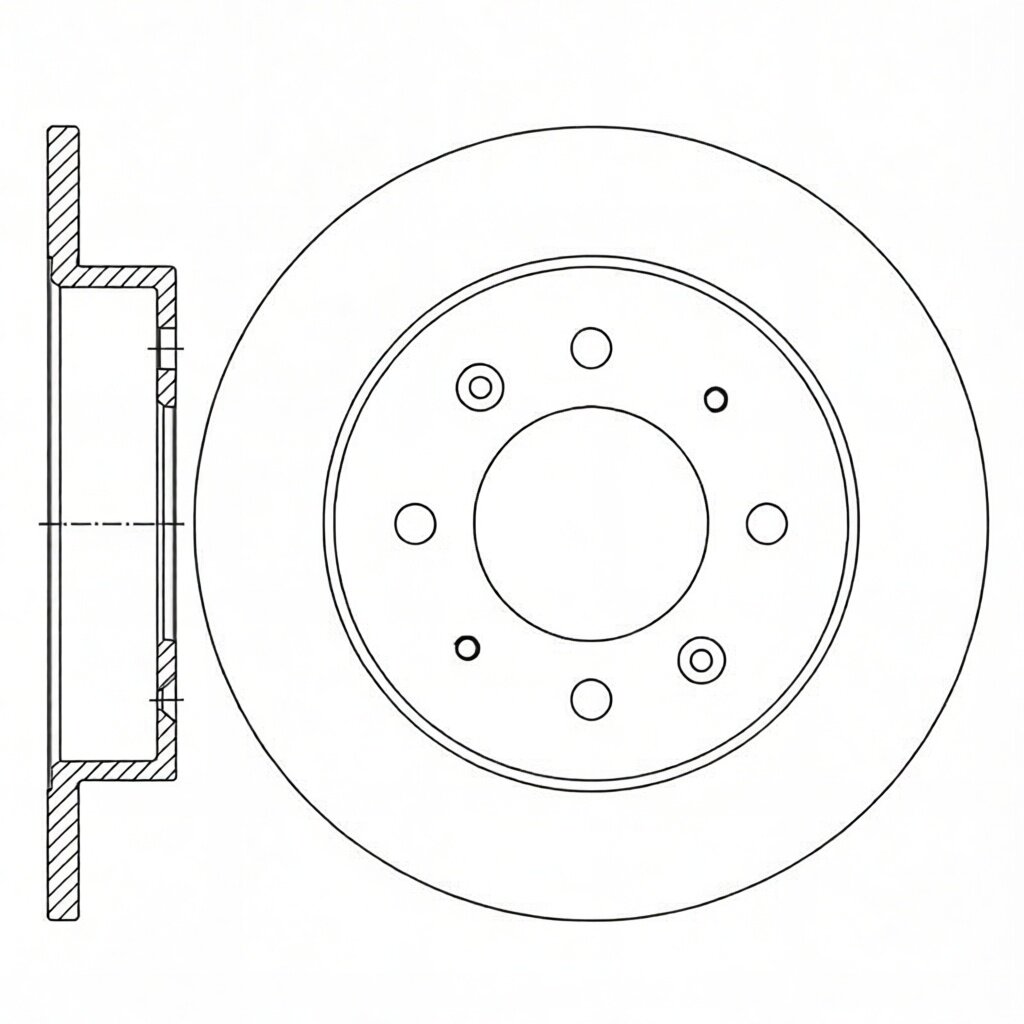 Диск тормозной KIA CERATO 1.5-2.0 04- задний SD2041 Sangsin brake арт. SD2041