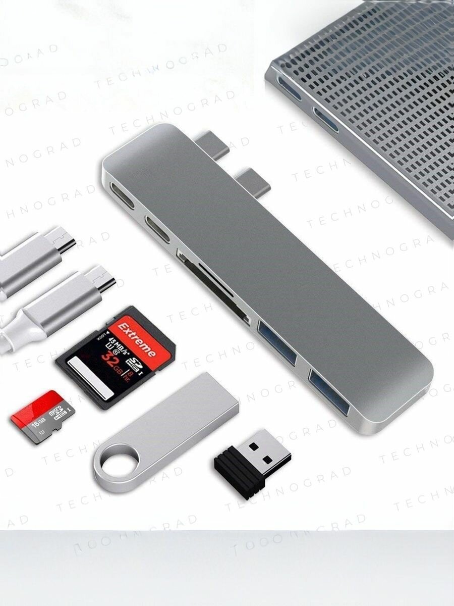 USB HUB 3.0 type c MacBook Pro 6 в 1. usb разветвитель 3.0. USB концентратор активный. юсб разветвитель хаб. Адаптер для макбука