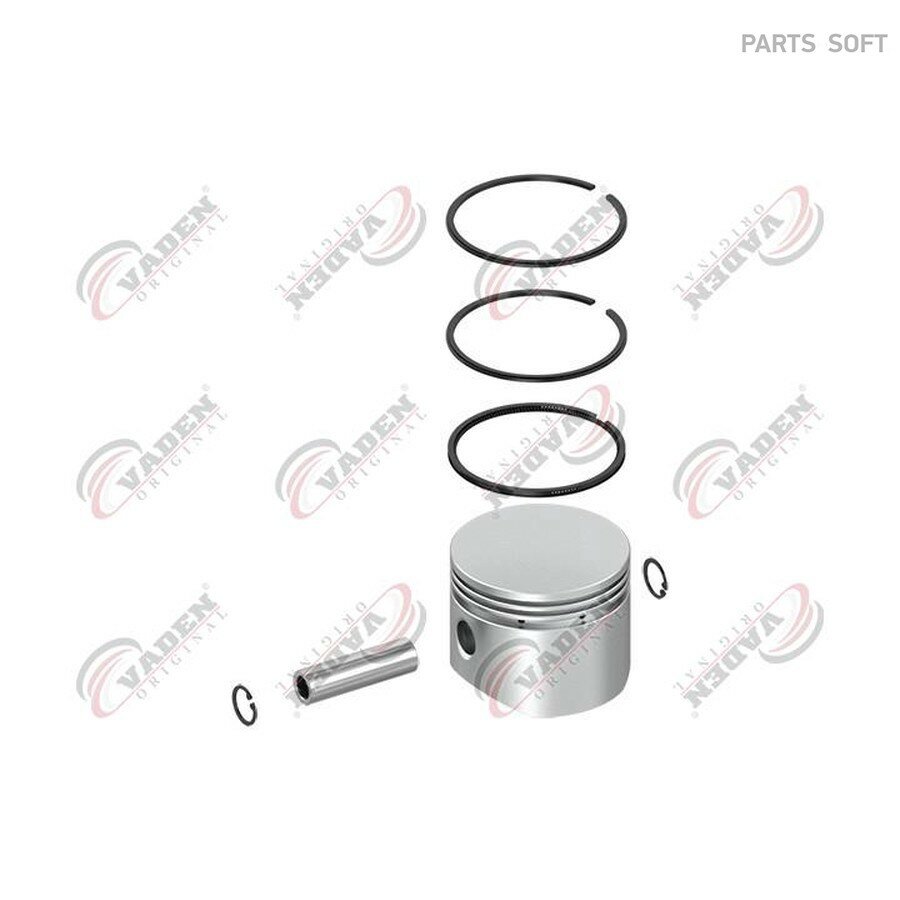 VADEN 7000 753 101 Поршень компрессора с кольцами и пальцем [D=75.0mm +0.25]