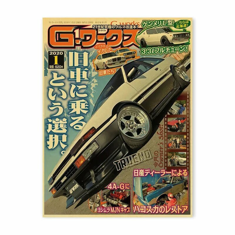 JDM постер G-Works, 21x30см, без рамки, цвет 08