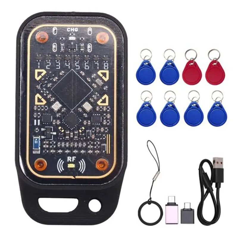 Эмулятор смарт-карт Chameleon Ultra Plus 13,56 м 125 К RFID + сброс брелка 4XUID/CUID + автоматическое опрокидывание IC декодер идентификационной карты