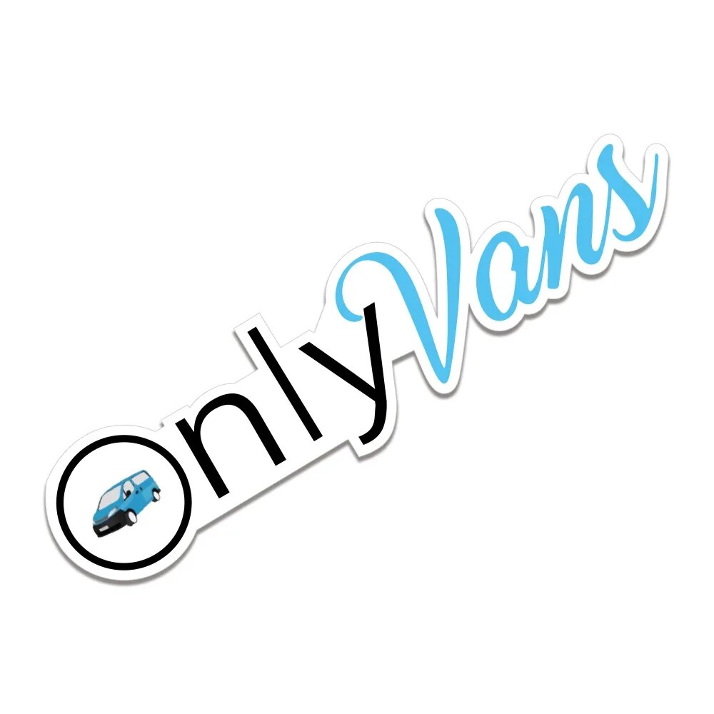 Наклейка Only Vans на авто, 2 шт, 20x5.2 см