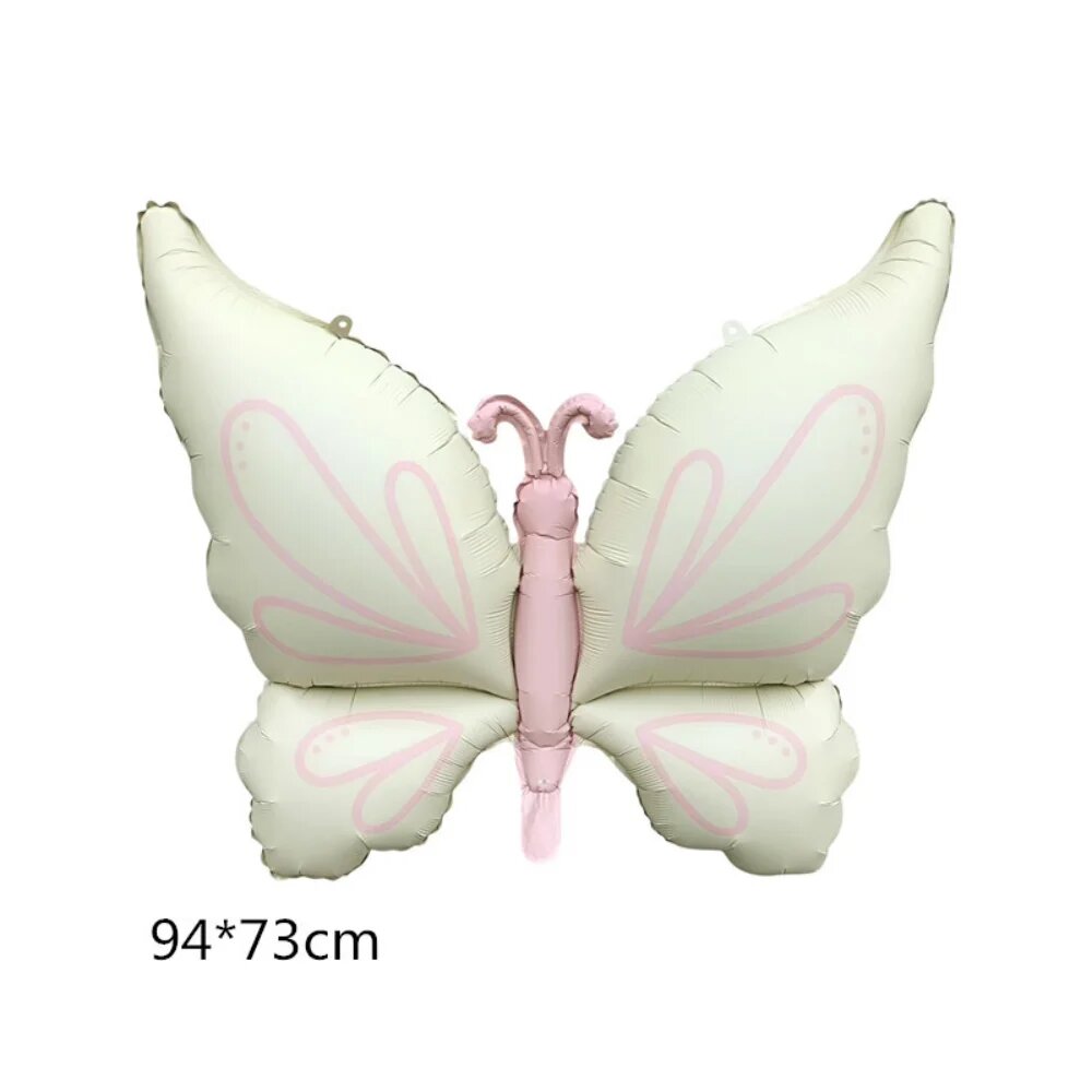 Матовые воздушные шары бабочки из фольги 94*73,5 см Розовый, Beige