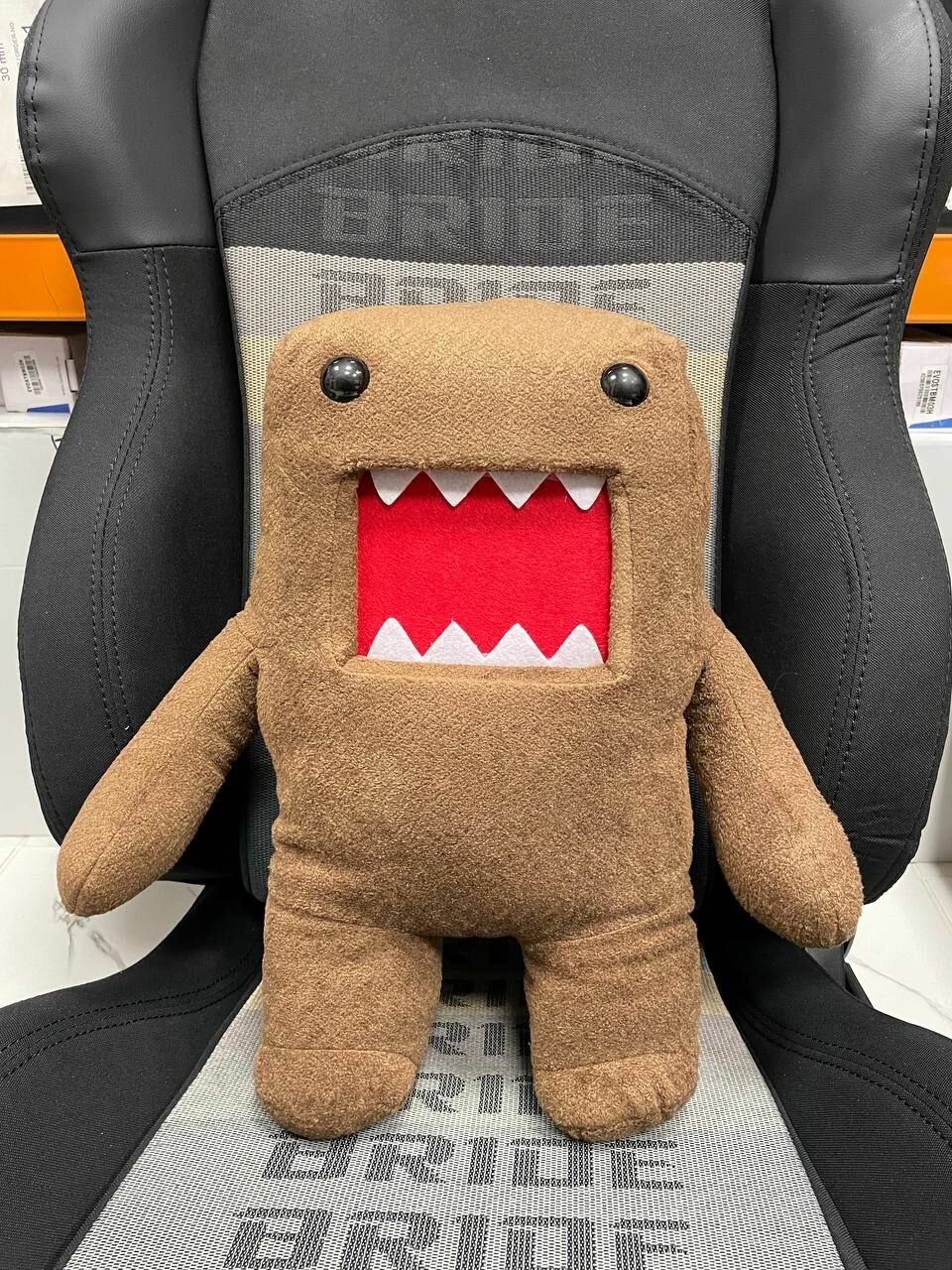Мягкая игрушка Домокун, domo kun 40 см в картонной коробке