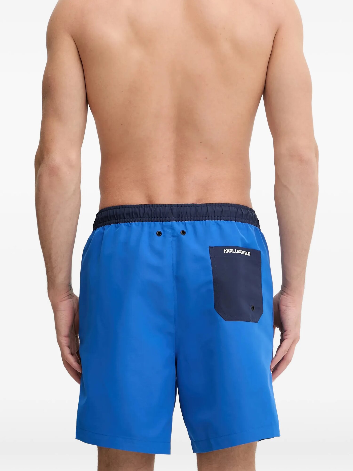 Шорты для плавания Karl Lagerfeld Logo-print drawstring swim shorts, размер L, blue — фото 1
