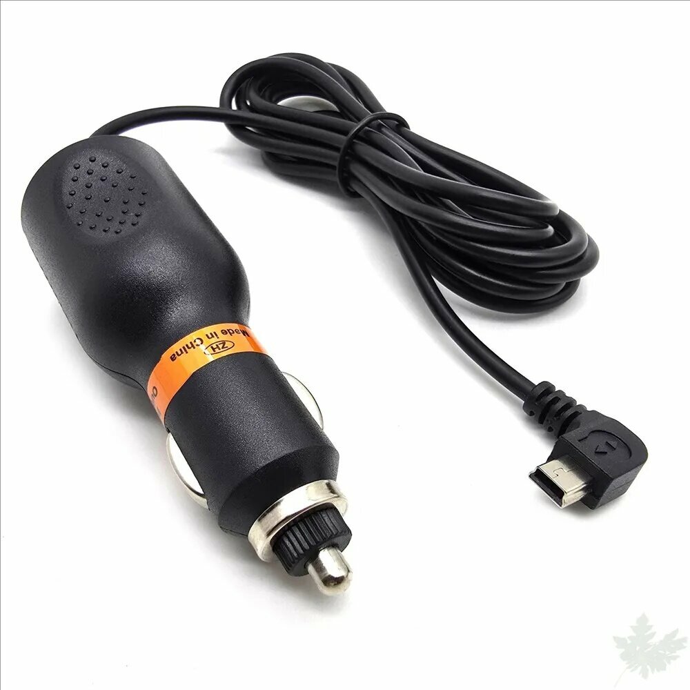 Шнур питания в прикуриватель mini-USB штекер угловой, 5В, 3.5м