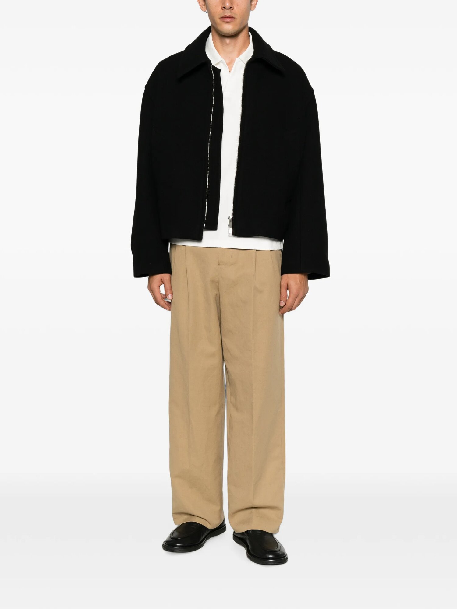 Куртка Studio Nicholson Zip-up spread-collar shirt jacket, размер 48 — фото 1