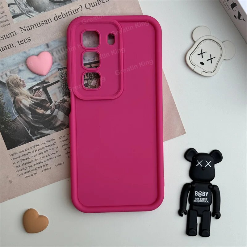 Чехол для Infinix Hot 50 4G X6882 5G X6720 Pro X6881 50 Pro + Красный, Rose red, Infinix Hot 50 Plus