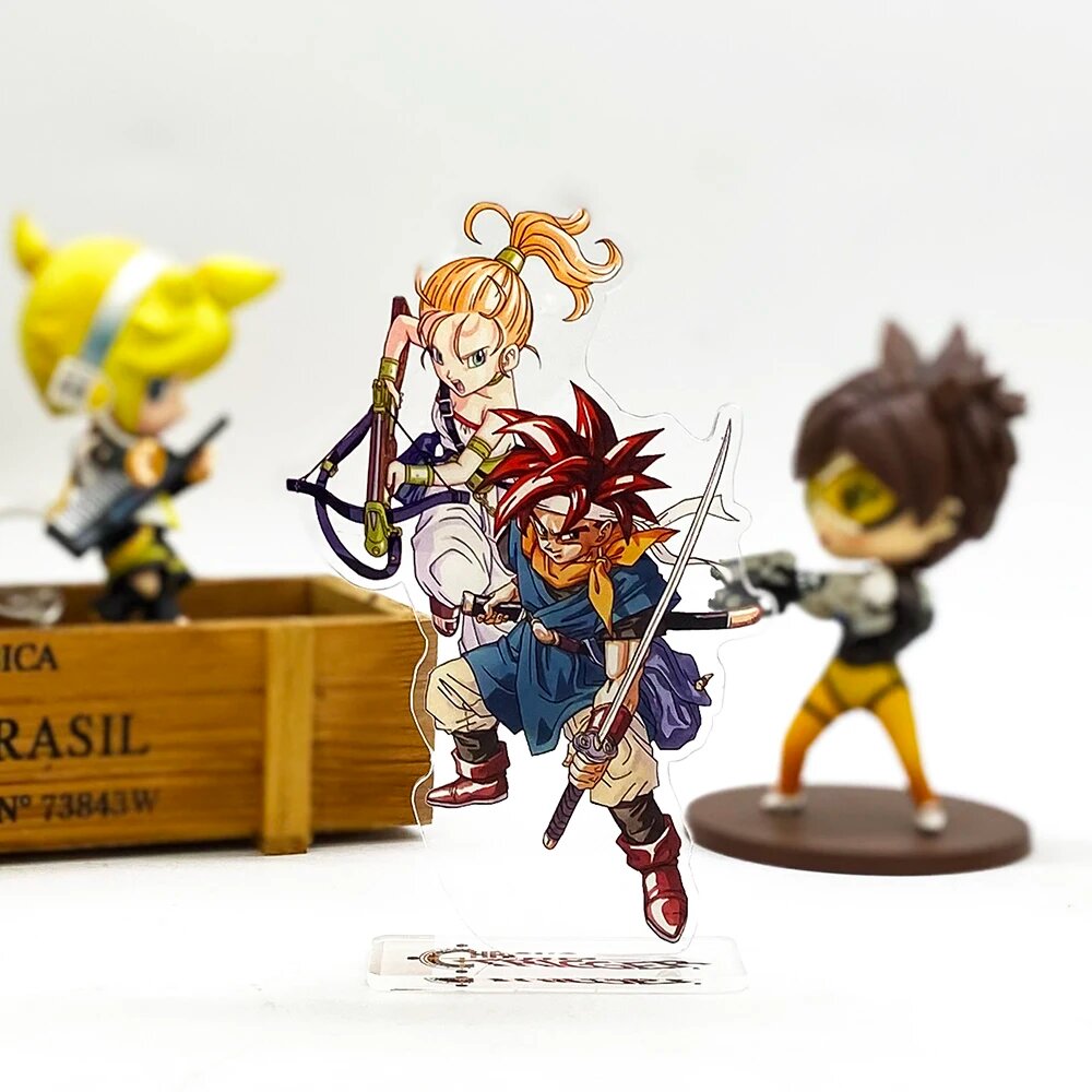 Chrono Trigger Chrono меланж HM фигурка на акриловой подставке модель пластина Держатель торт Топпер японского аниме