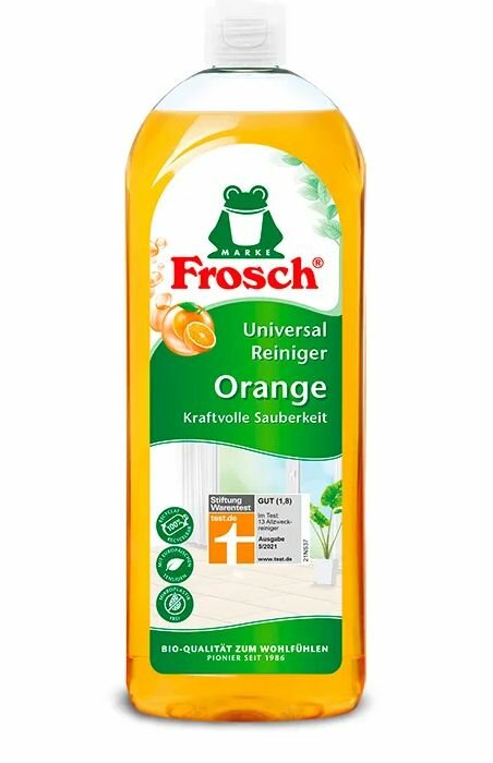 Frosch Универсальное чистящее средство для любых поверхностей Апельсин Universal Reiniger Orange, 750 мл