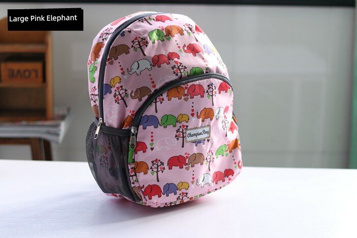 Большой рюкзак с розовым слоном для мальчиков и девочек 1-6 лет, милый походный плечевой рюкзак для активного отдыха на
