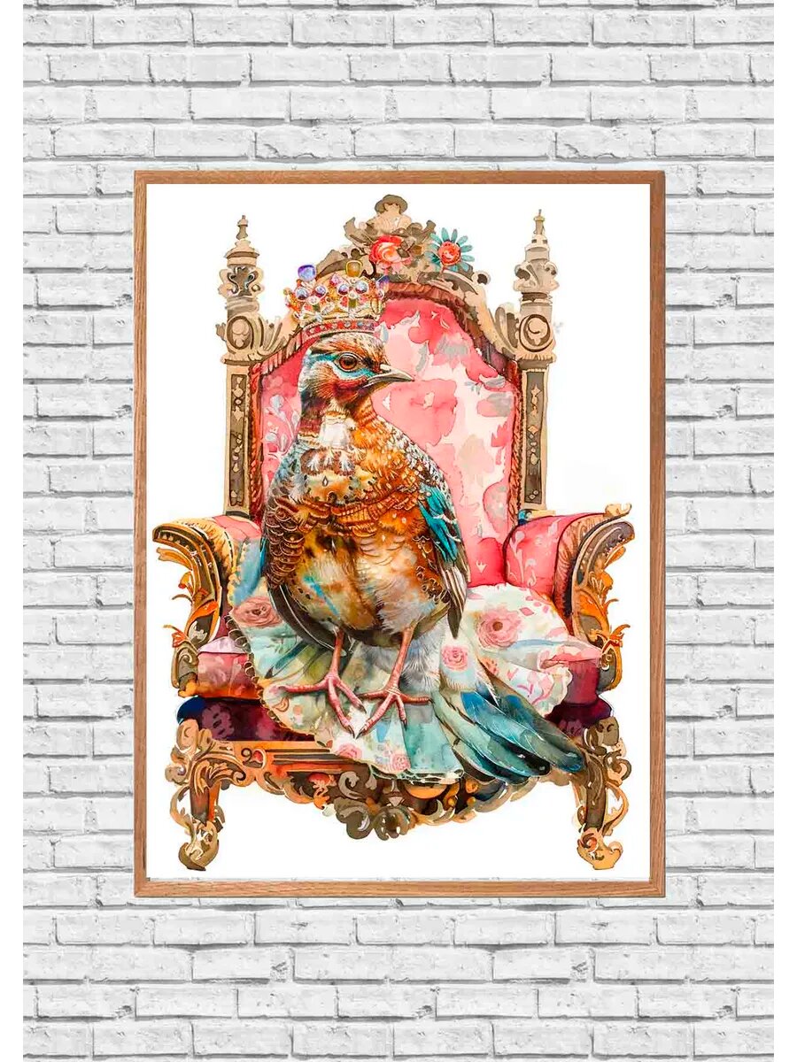 Перепелиная птица королева Англии 1, Плакат 30x42см