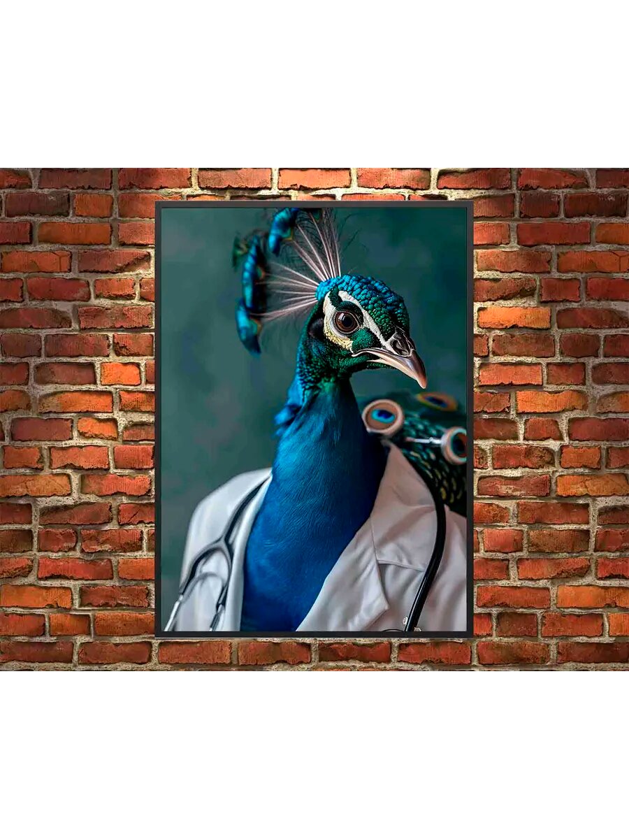 Павлин-птица-доктор 1, Плакат 30x42см