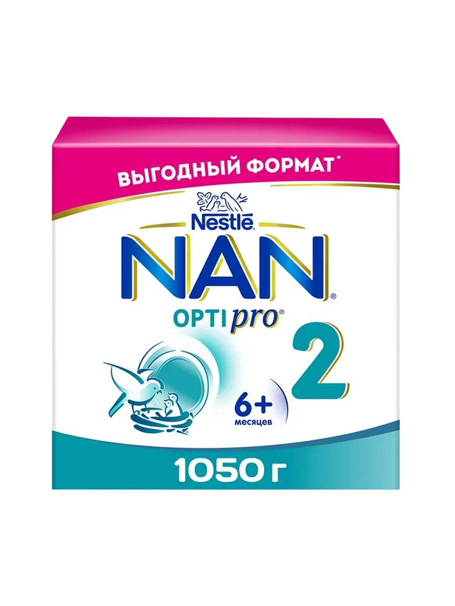 NAN 2 Optipro Сухая молочная смесь с 6 мес 1050 г (3 х 350 г)
