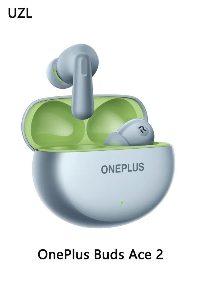 OnePlus Наушники беспроводные с микрофоном OnePlus Buds Ace 2, светло-зеленый