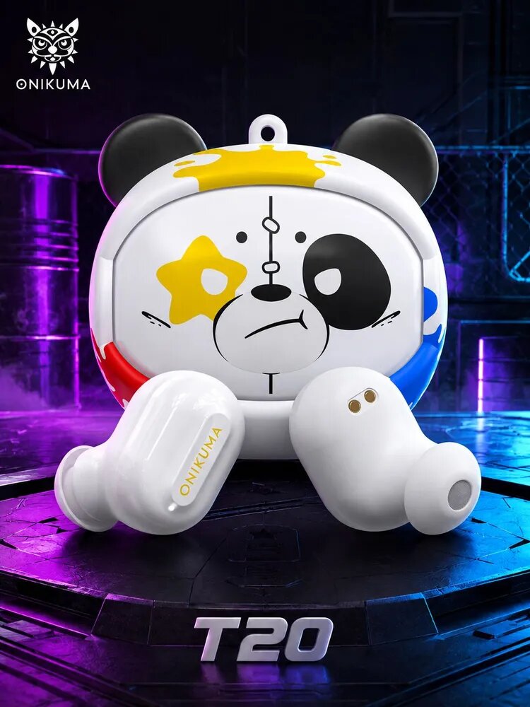 ONIKUMA Наушники беспроводные с микрофоном ONIKUMA T20, Bluetooth, USB Type-C, белый