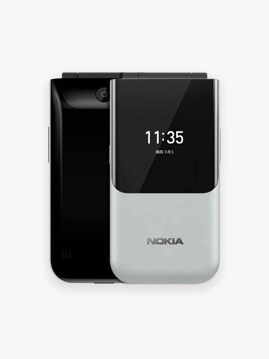 Телефон кнопочный Nokia 2720 Flip, раскладной, Bluetooth, SIM 2, 2 экрана