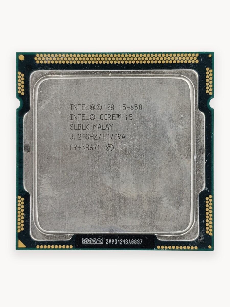 Процессор Intel I5-650 3.2ГГц 2 ядра 4 потока сокет 1156 73Вт