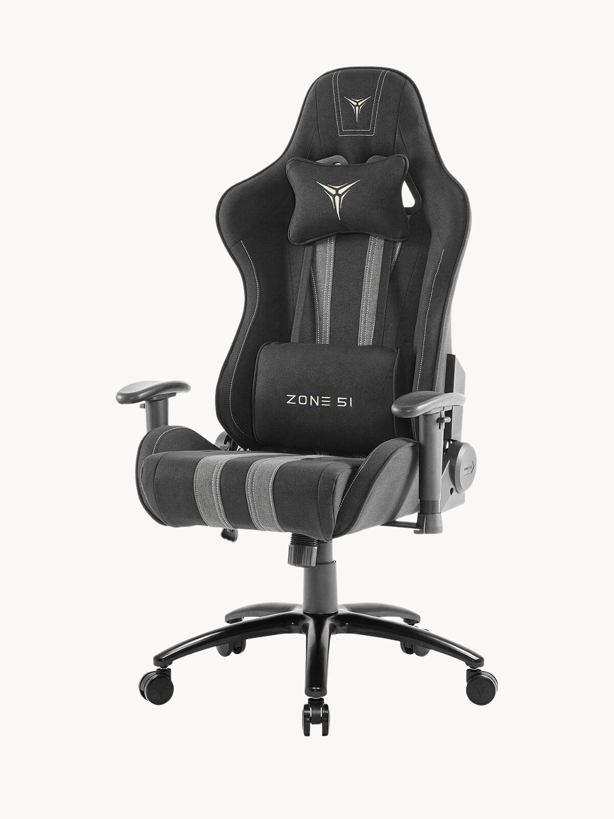 Кресло компьютерное ZONE 51 GRAVITY X-Weave Royal черный/золотистый, текстиль