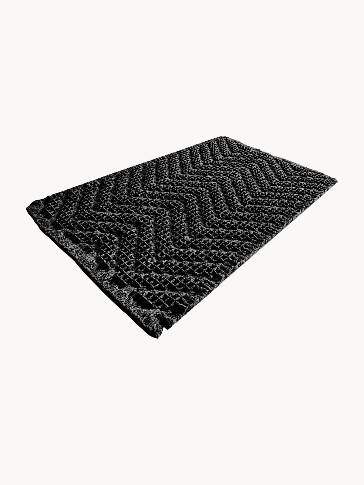 Коврик для ванной комнаты Waffle Home One 60х90, черный