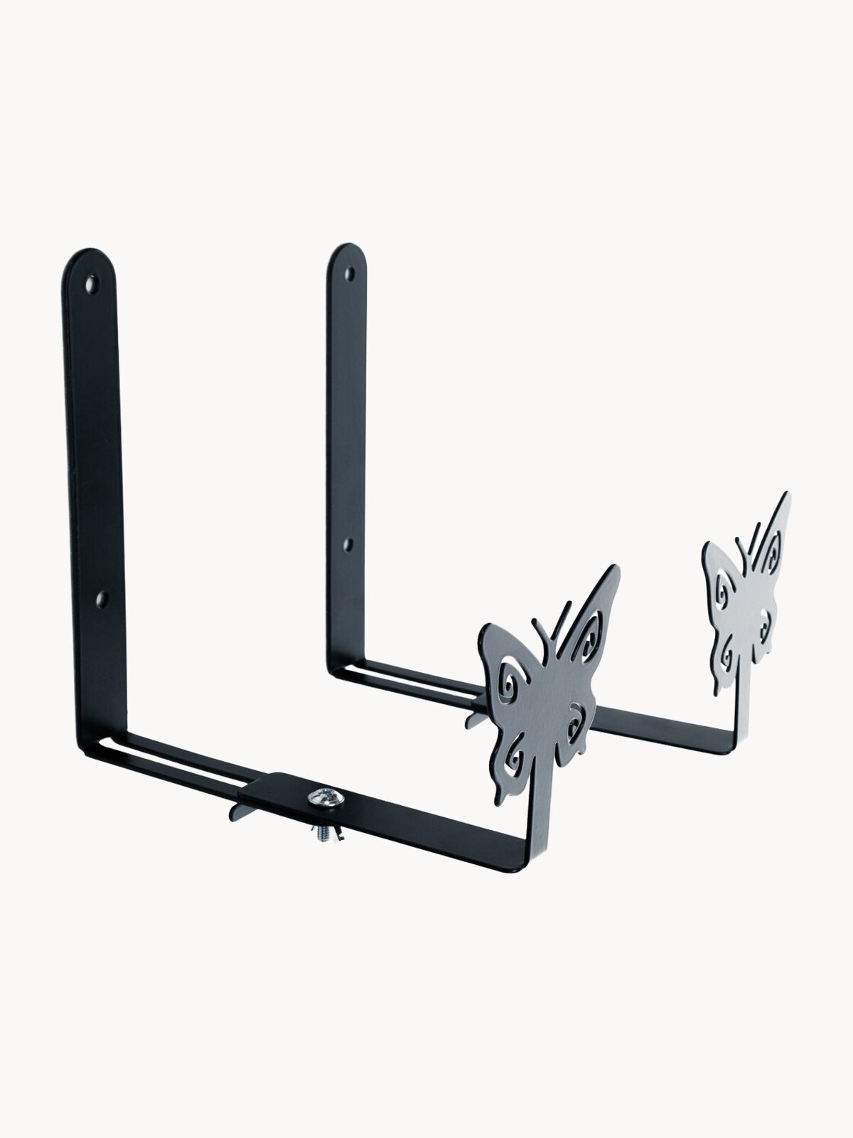 Кронштейн HITSAD 203-010B, раздвижной, для балконных ящиков, металл, 2 шт, черный