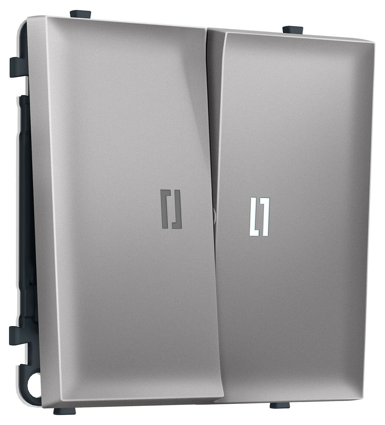 Выключатель двухклавишный с подсветкой без рамки Ambrella Volt MS MS504015