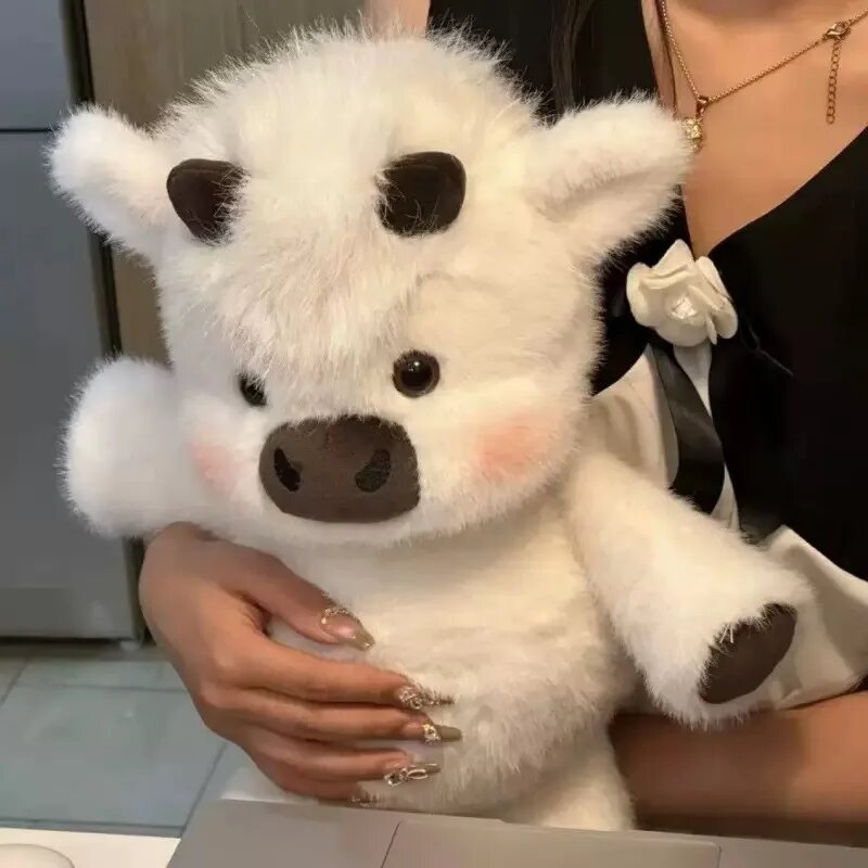Плюшевая игрушка корова, белая