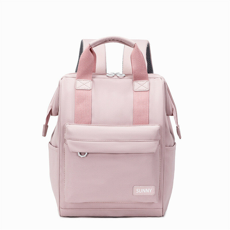 Рюкзак студентам casual nylon с объемом 20л и функциями против перегрузки для однодневных поездок розовый