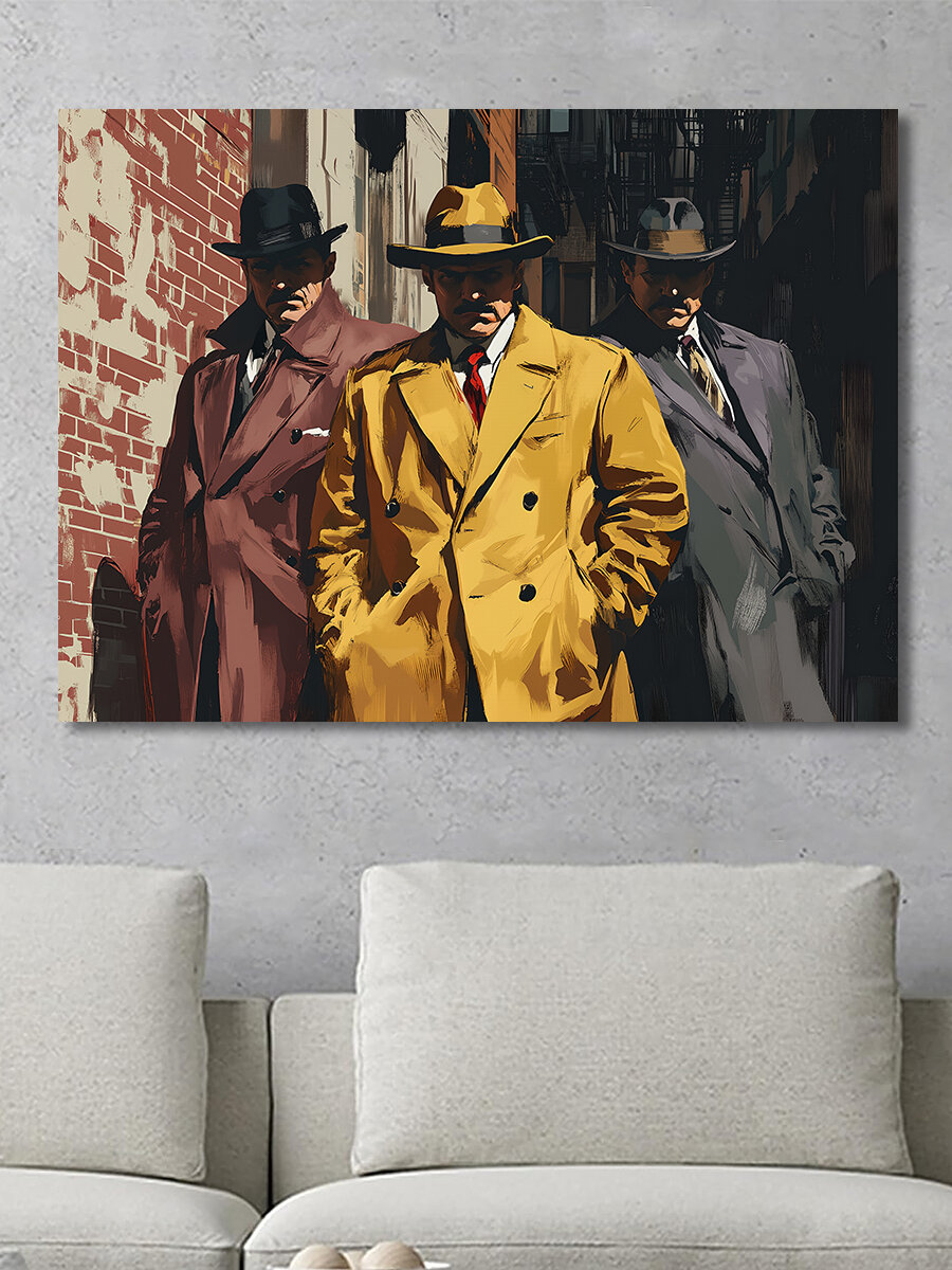 Картина интерьерная на стену - "Гангстеры, мафия", 50х70 см.