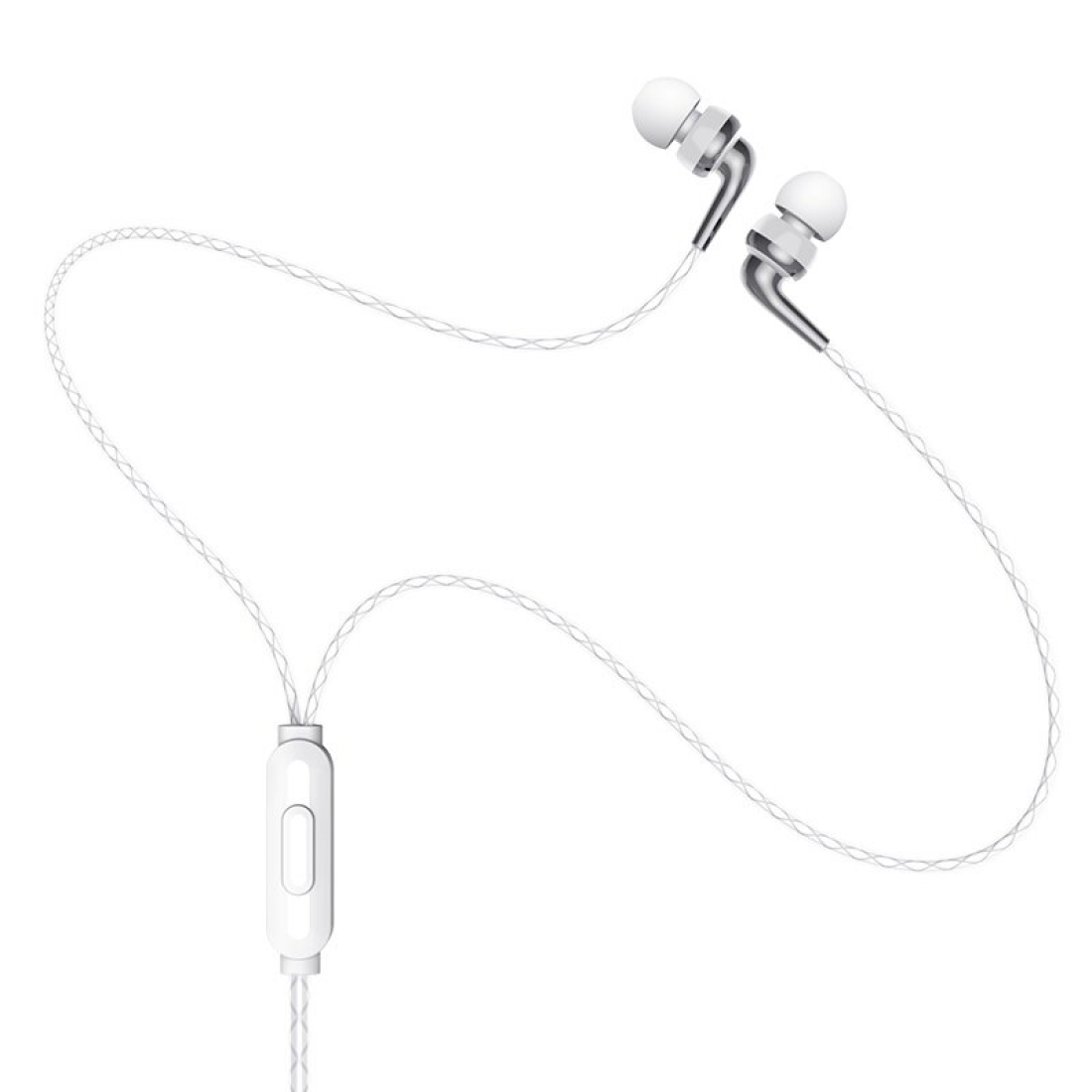 Проводные наушники M71 Inspiring universal earphones with mic, HOCO, вакуумные с микрофоном, белые