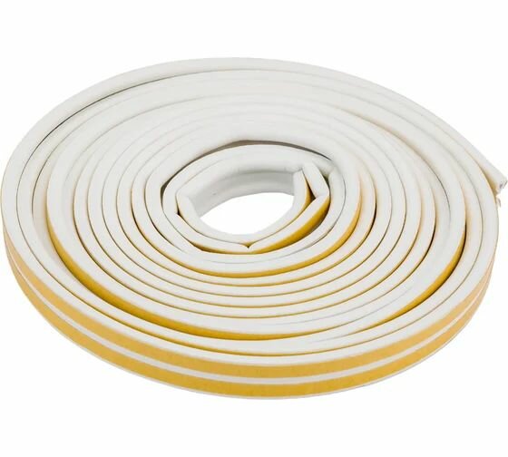 Самоклеящийся уплотнитель Sila P-профиль, 10 м, белый