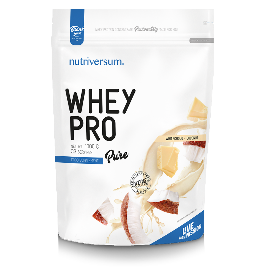 Nutriversum Whey Pro Сывороточный Протеин 1000 г со вкусом белый шоколад-кокос