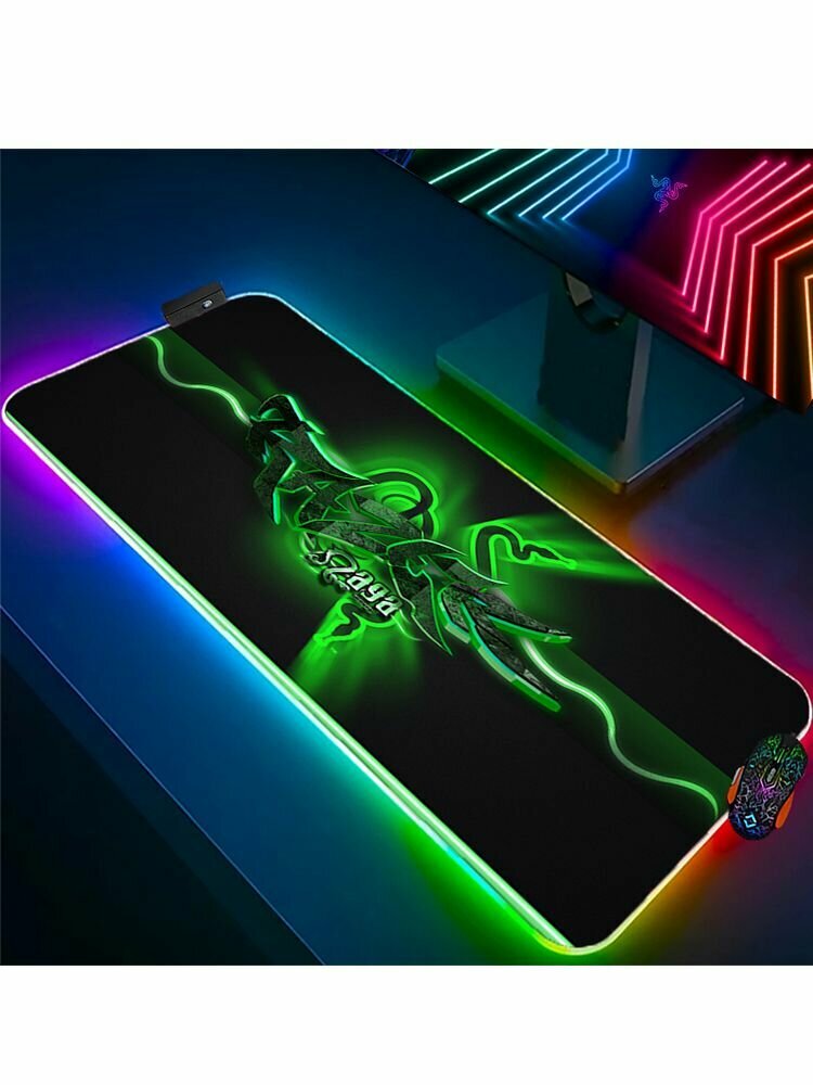 Коврик для мыши Razer, игровой, нескользящий, с подсветкой, XXL