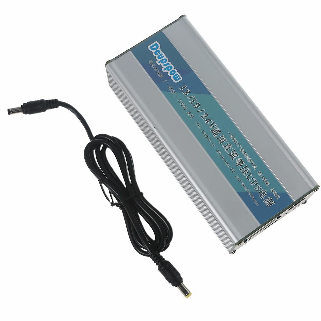 QC3.0 USB 5 В + 5,5x2,5 мм 12 В-24 В Регулируемый источник питания ИБП 15000 мАч для маршрутизатора, модема, IP-камеры ноутбука, все в одном ПК