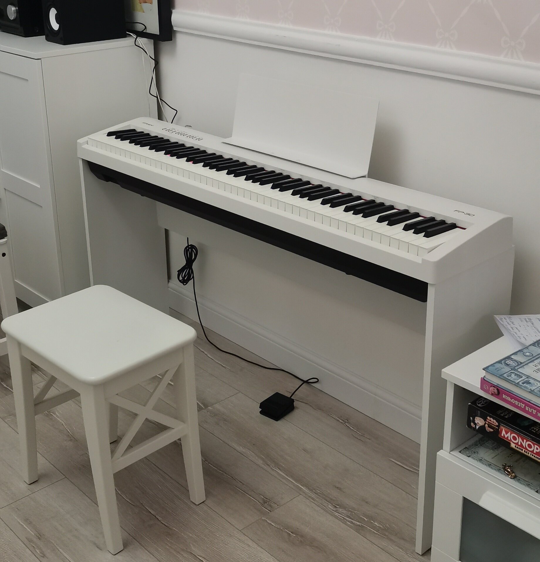 Стойка для Yamaha P-45 48 125 145 225 и др; Roland FP-10 30; Casio CDP- и PX- 120 130 160 200 220 230 320 330 350. Белая