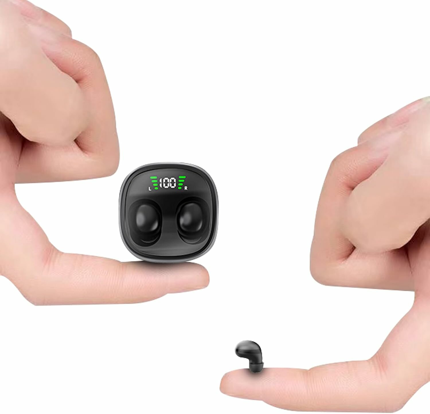 Низкопрофильные мини -маленькие невидимые наушники беспроводные бутоны Bluetooth для ушных ушей для маленьких ушей, дети, дети, дети, плоский самый маленький маленький микропересплатный