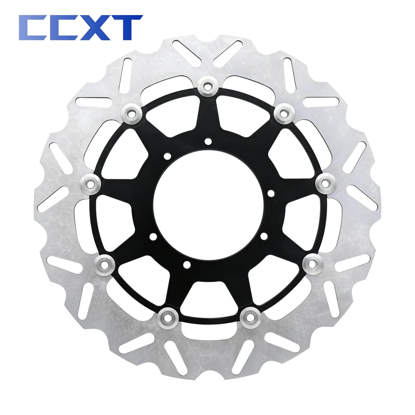 Передний плавающий тормозной суппорт для мотокросса 320 мм, кронштейн адаптера для Honda CR 125 CRF 250R 450R 250X 450X 450RX Белый, 320mm Black Disk