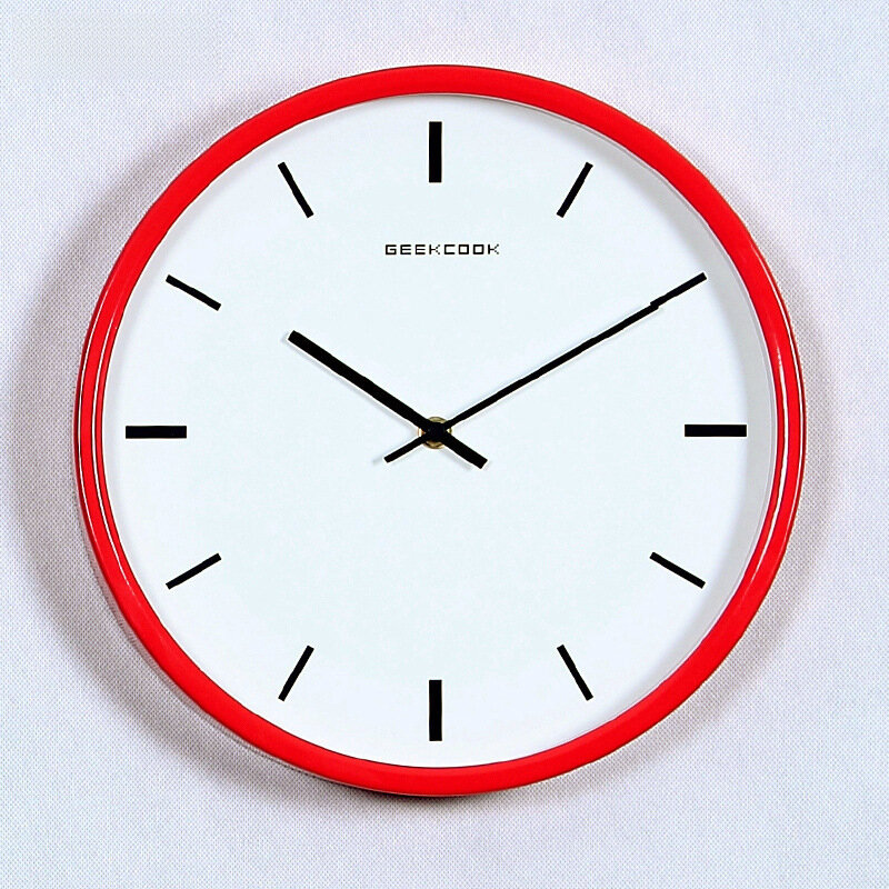 Настенные часы "Бесшумные", 12 дюймов, красные