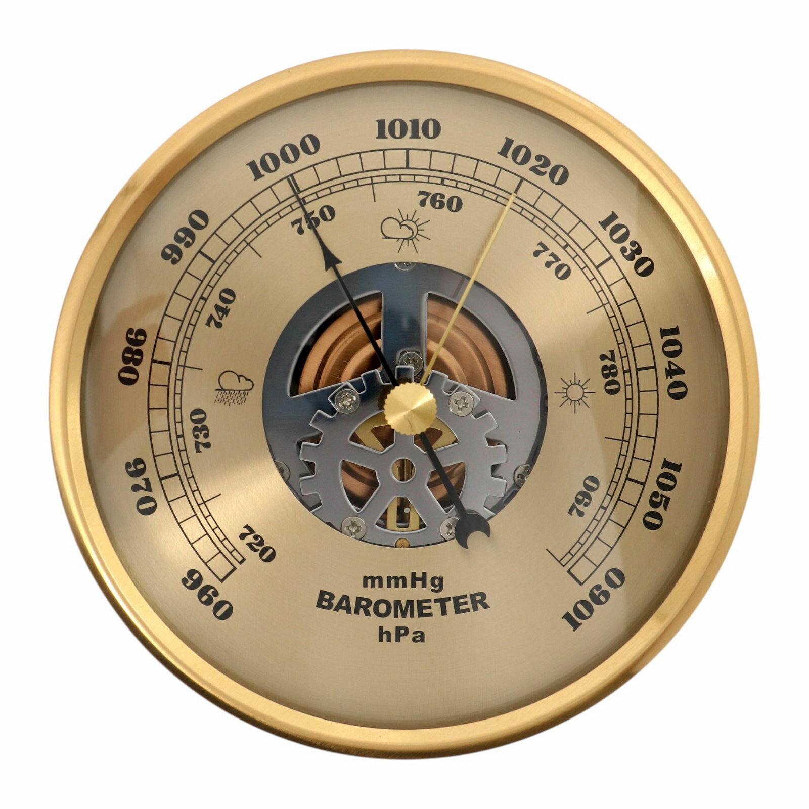 Барометр с шестерней, механический, настенный, d=10.8 см, назначение: комнатный