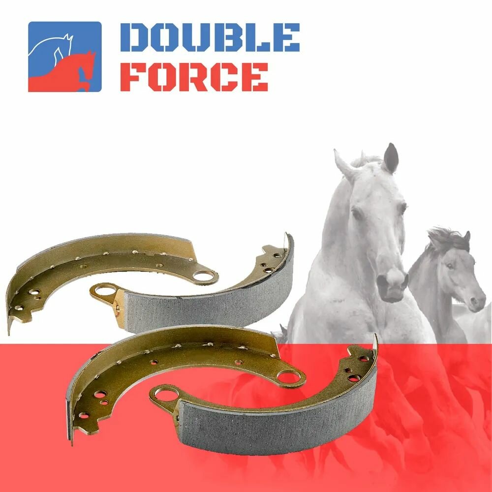 Колодки тормозные барабанные Double Force DFP1280 R SKODA OCTAVIA 1Z3,5E3, NL3, NR3 0417, SUPERB II 3T4 0815 VW GOLF VI 5K1 0816, JETTA IIIIV 1K2,162,163, AV3, AV2 08 AUDI A1 8X1, 8XK 1015, A3 8P1 0312