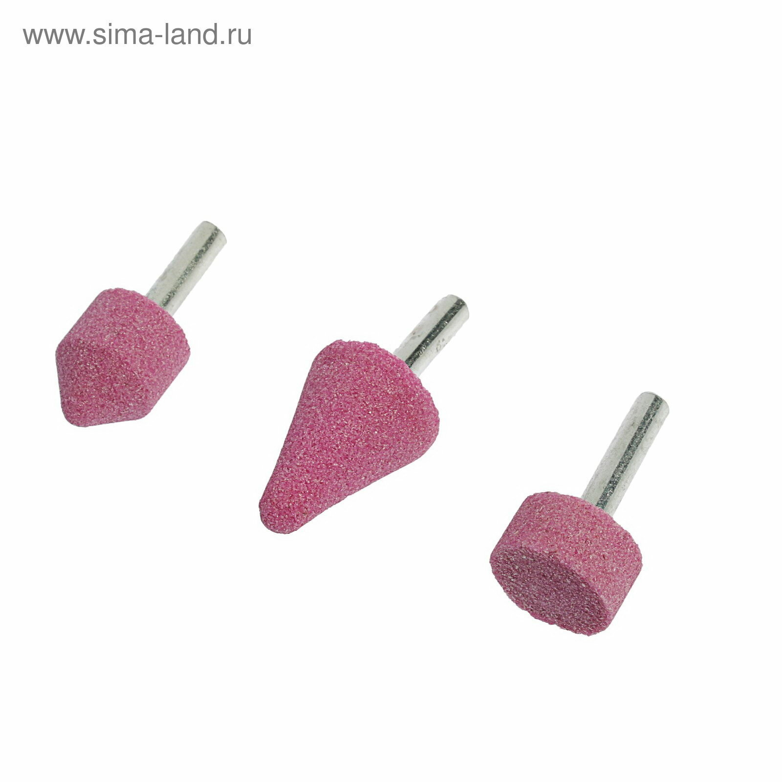 Набор шарошек абразивных диаметр хвостовика 6 мм, 3 шт, вид: шарошка