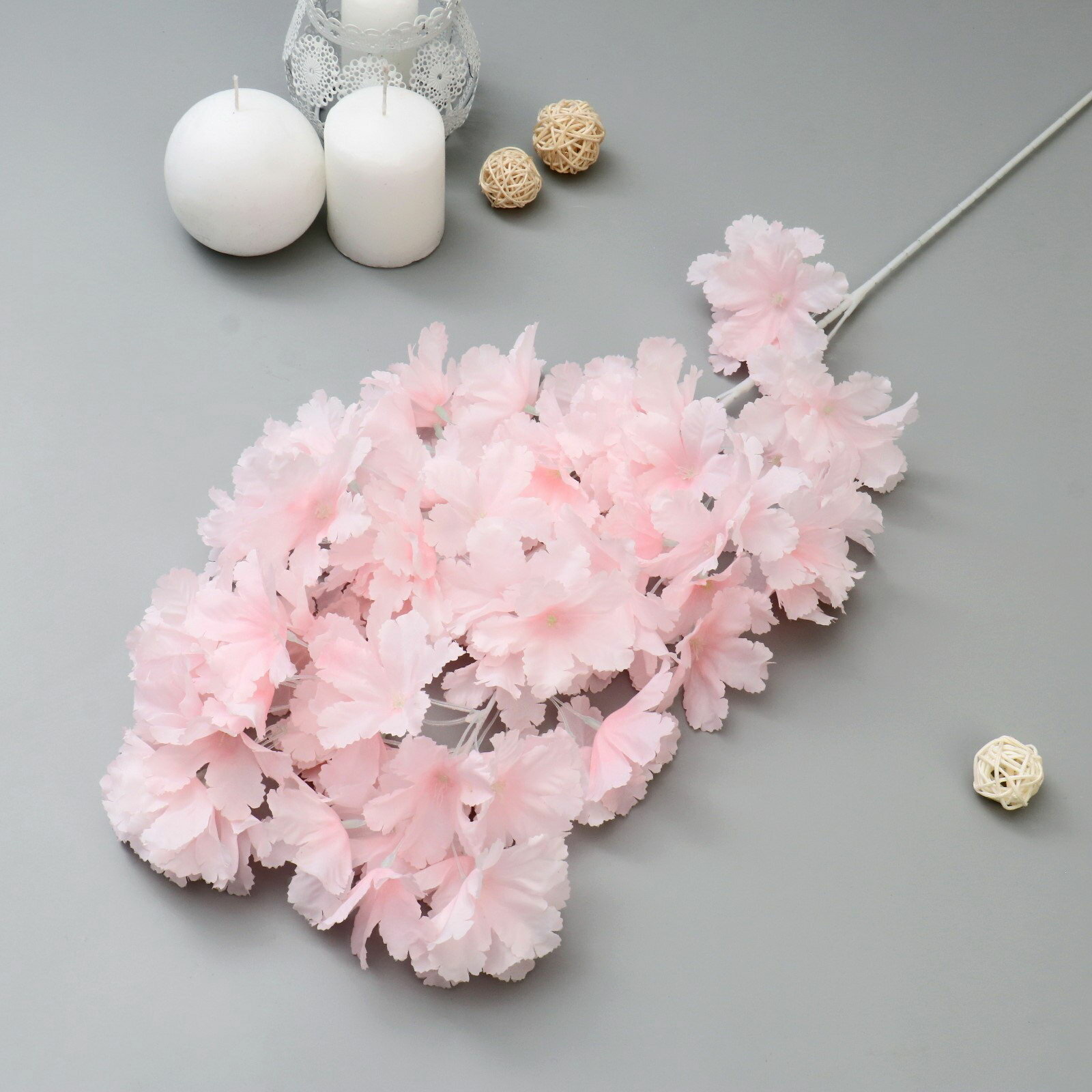 Цветы искусственные "Фиалка Мария", h=85 см, d цветка 6.5 см, розовые