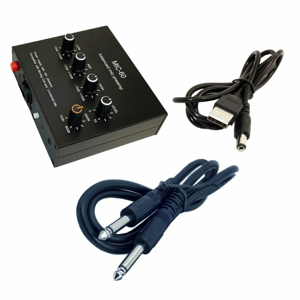 48V Микрофонный усилитель с балансным питанием