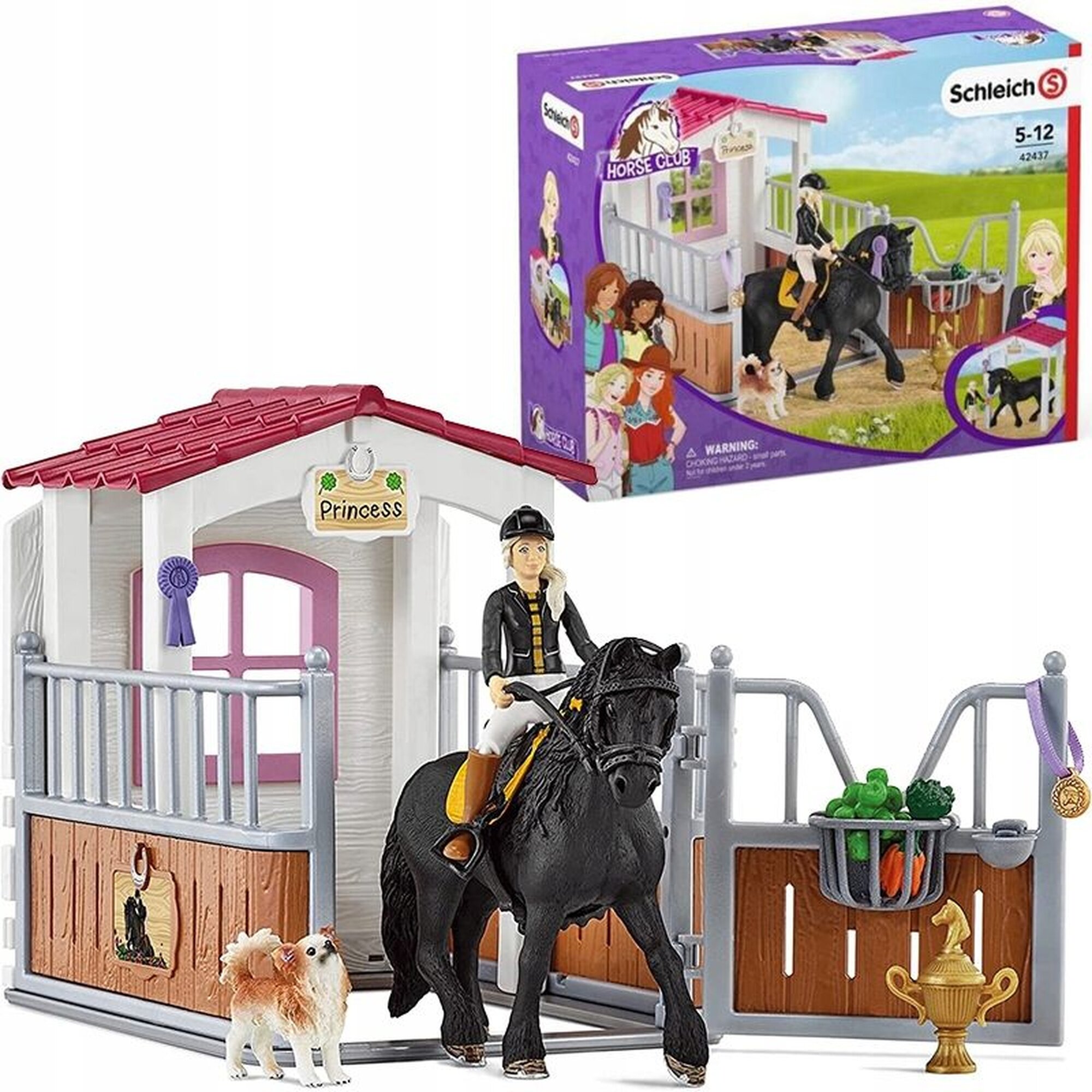 Фигурки Schleich Horse Club - Игровой набор Шляйх Конюшня Загон для лошадей Тори и Принцесса 42437