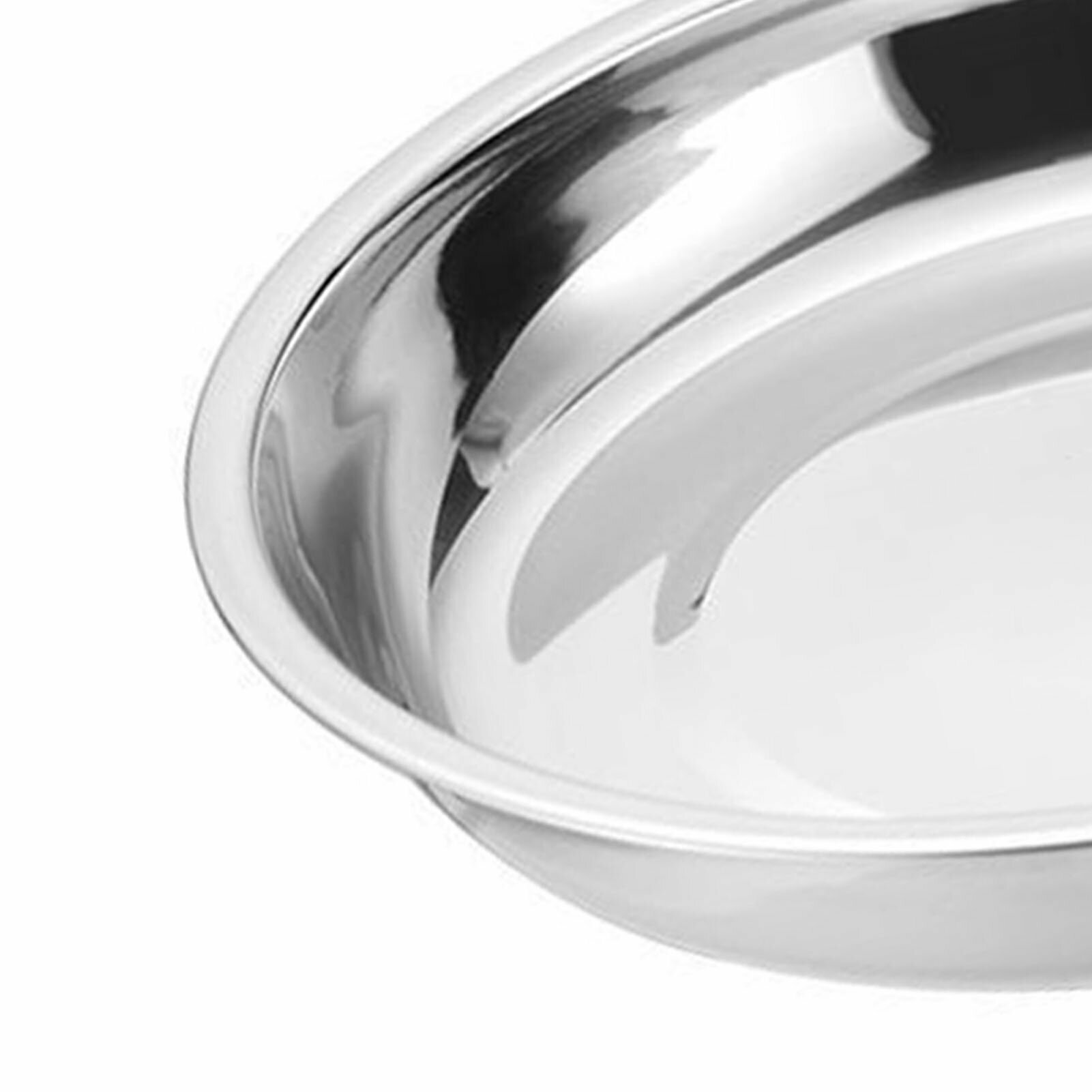 Металлические обеденные тарелки из нержавеющей стали 304, круглые тарелки для кемпинга, утолщенная суповая тарелка, посуда, инструмент L (20 см)