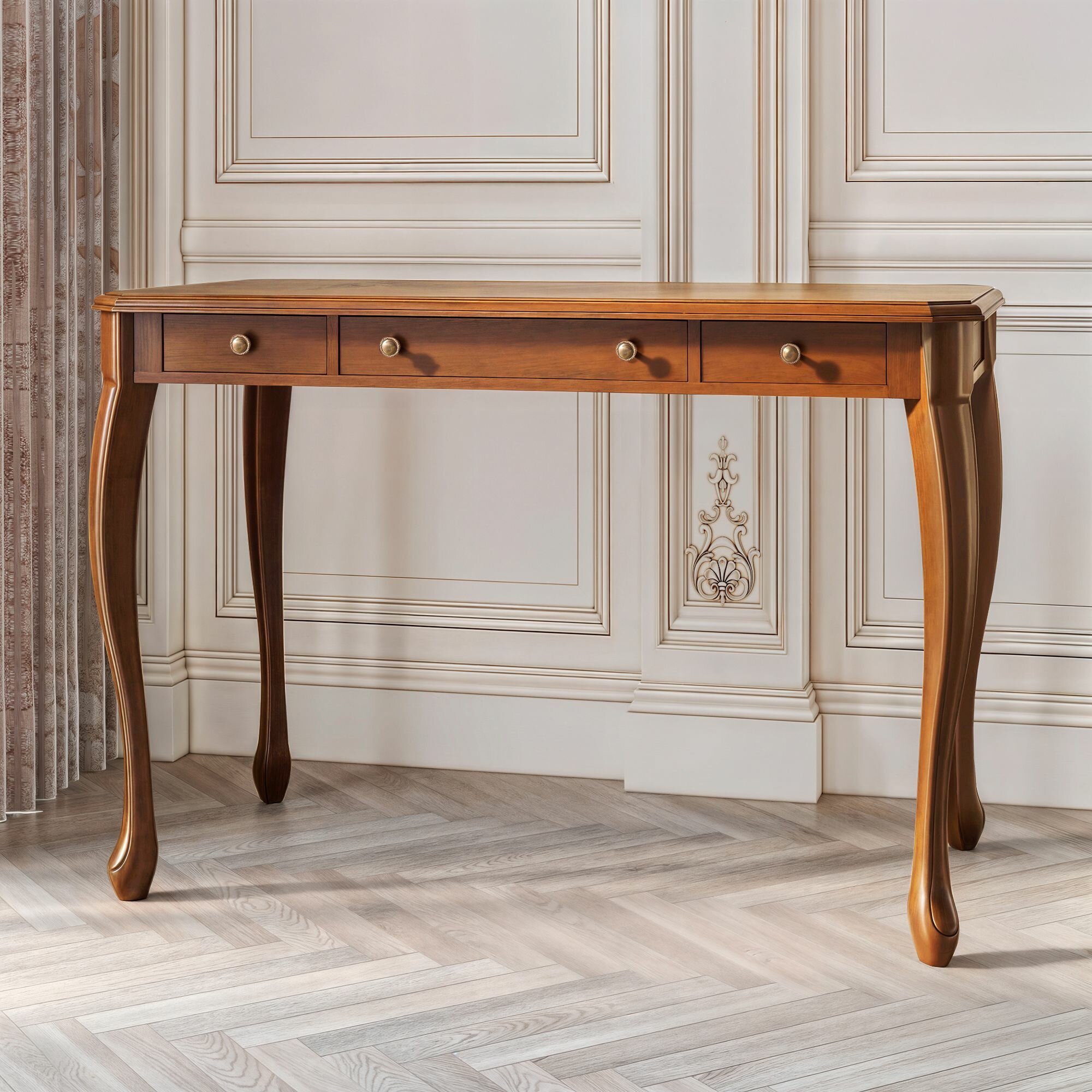 Письменный стол Мебель Фортэ Толедо PS112 01/Cerezo 112x60x77 см