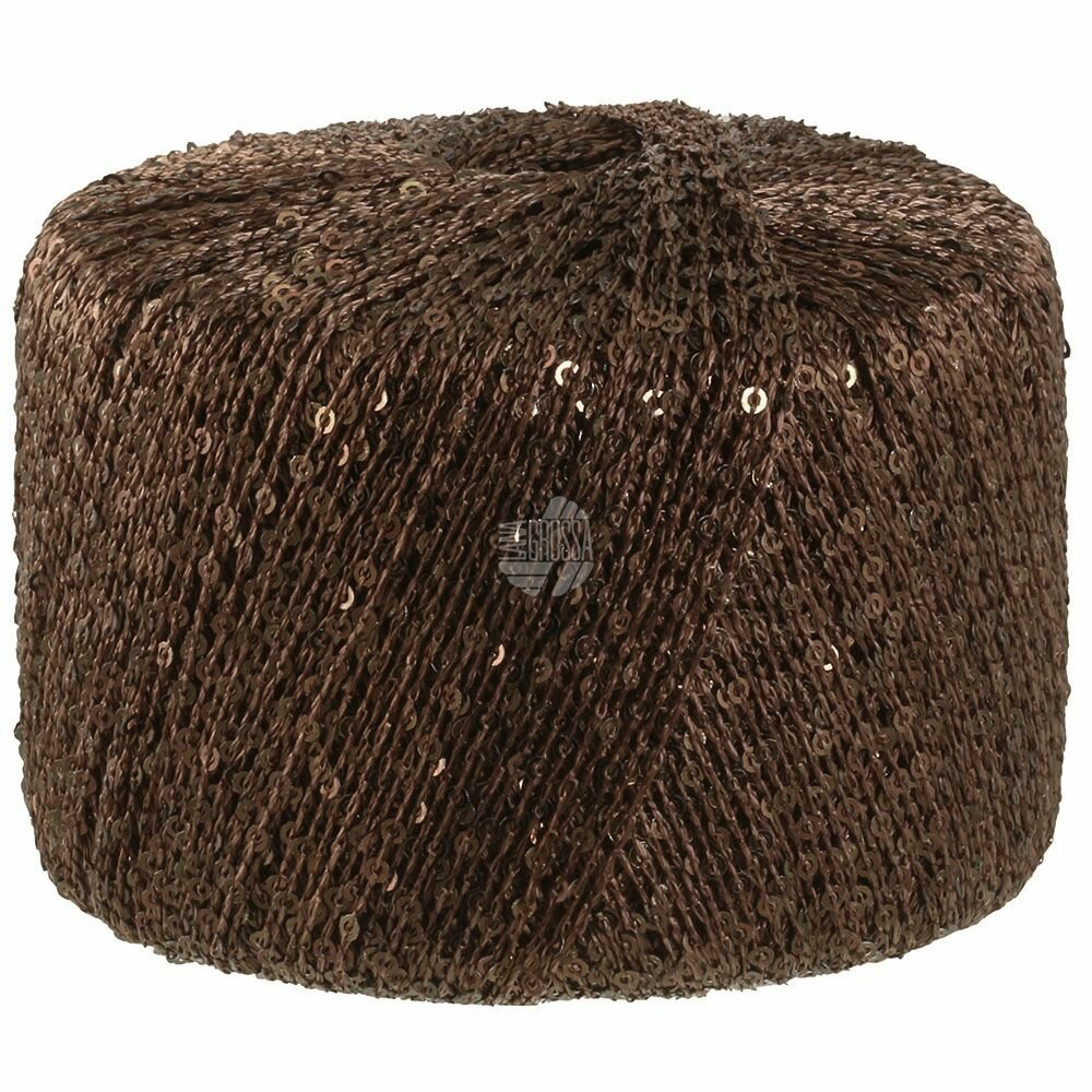 Пряжа для вязания с пайетками Lana Grossa Glamour (14 Mokkabraun) 1 моток 25 г/115 м