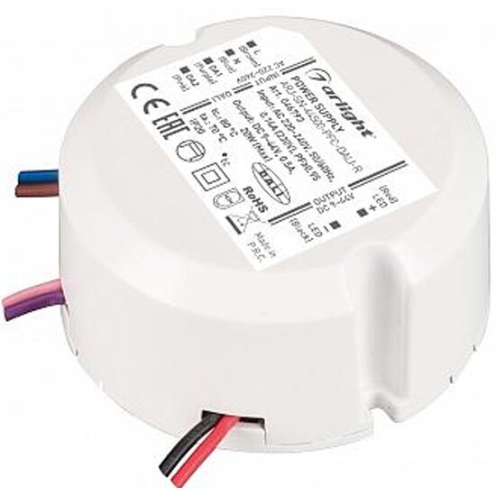 Блок питания Arlight ARJ-SN-44500-PFC-DALI-R 20W, 9-40V, 0.5A , IP20 Пластик