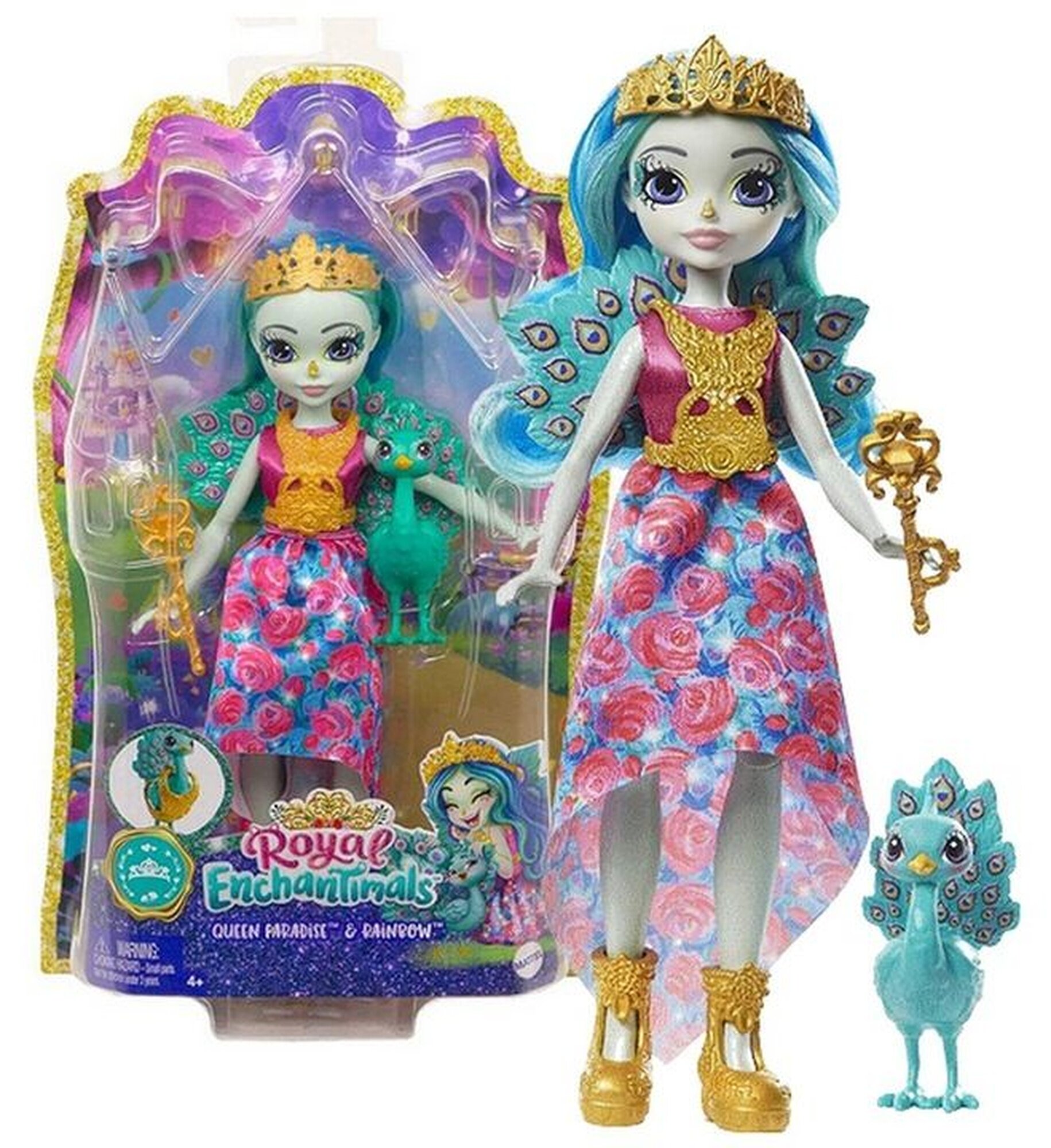 Кукла Enchantimals Mattel - ROYAL QUEEN PARADISE Королевская кукла с питомцем - Энчантималс GYJ14