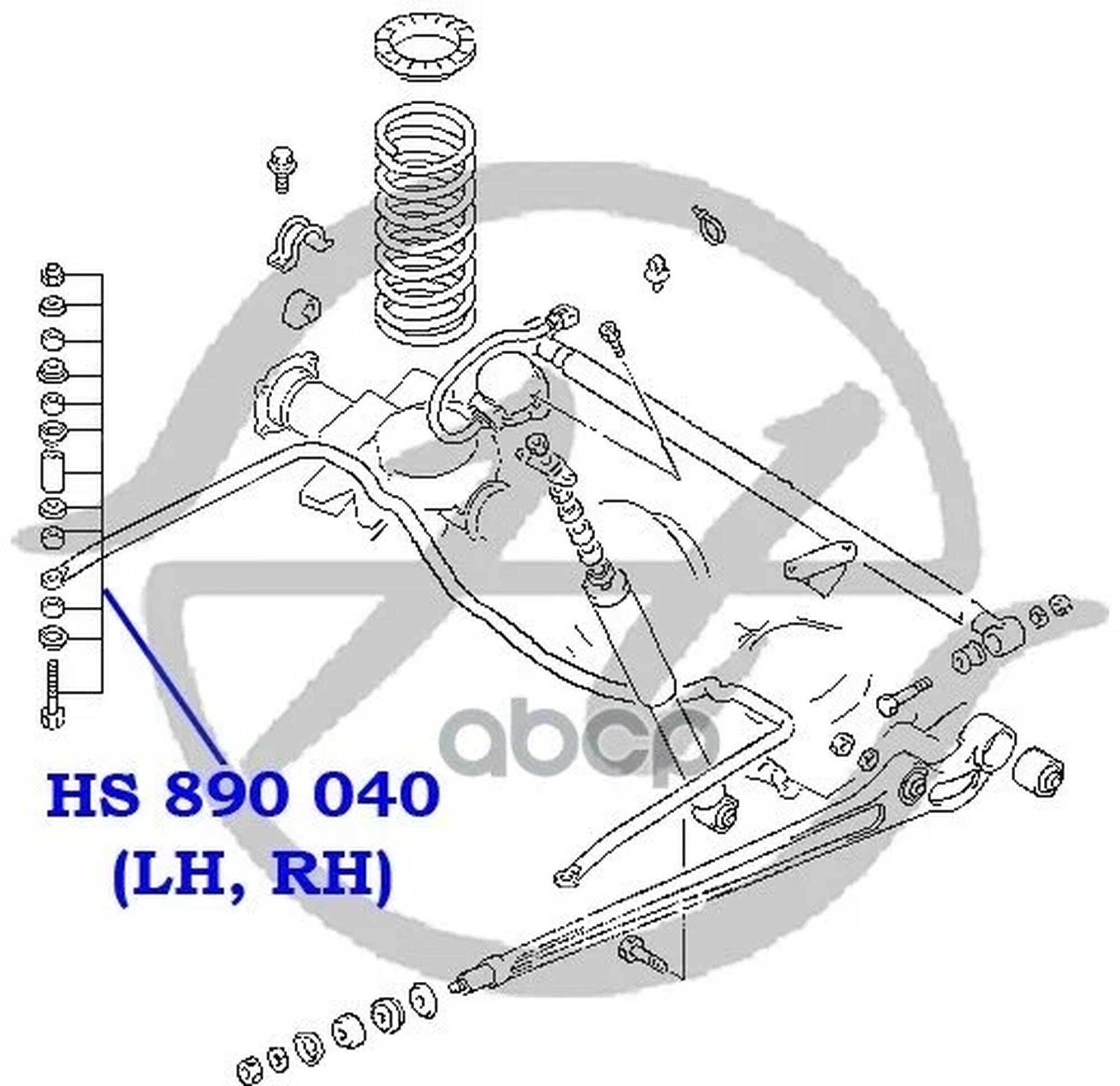 Стойка стабилизатора Hanse HS890040, для Mitsubishi Montero/Pajero, задняя, правая/левая